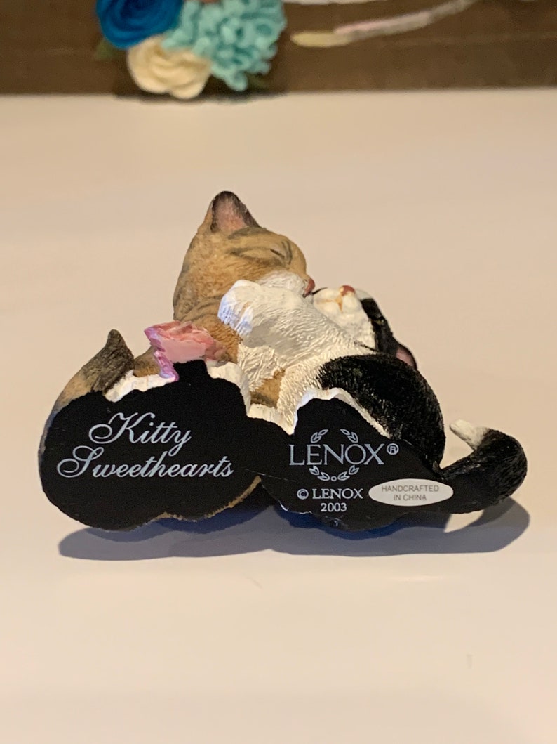 Lenox Cat Figurine kitty Sweethearts Cat Figurine | Etsy