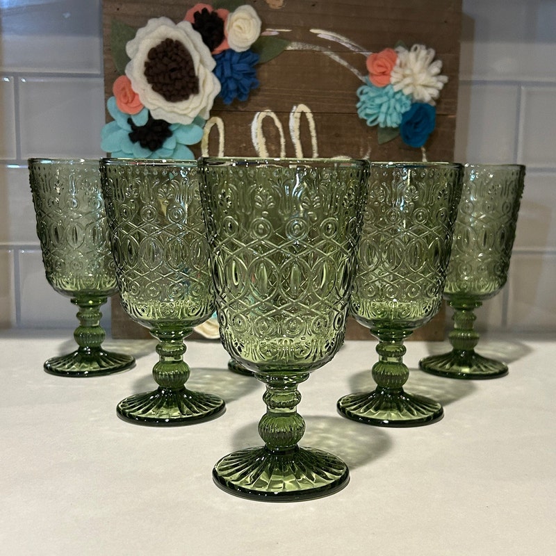Green Glassware - Etsy