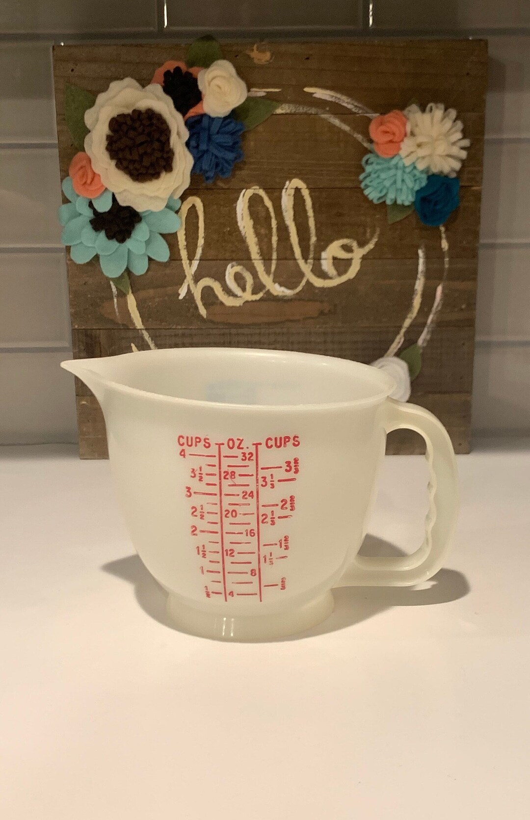 Vintage Red and Blue 4 Cup Tupperware Measuring Cup Red & Blue ...