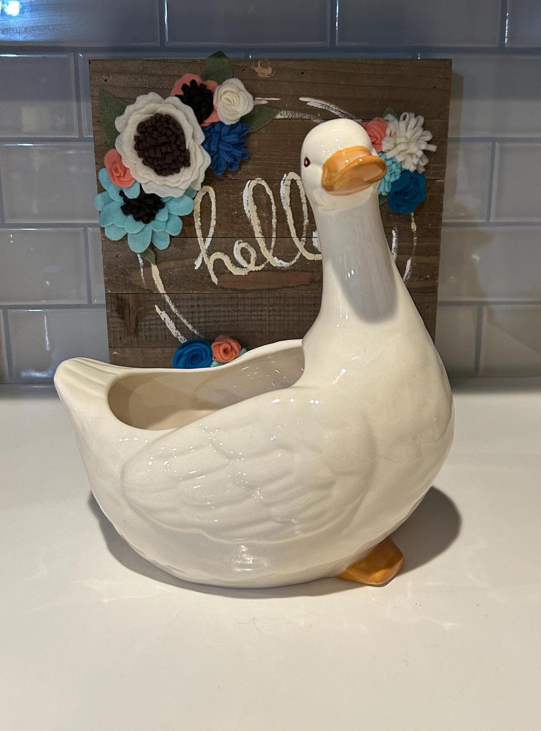 Duck Planter | Ceramic Duck Planter | Boho Home Decor | Duck Lover Gift ...