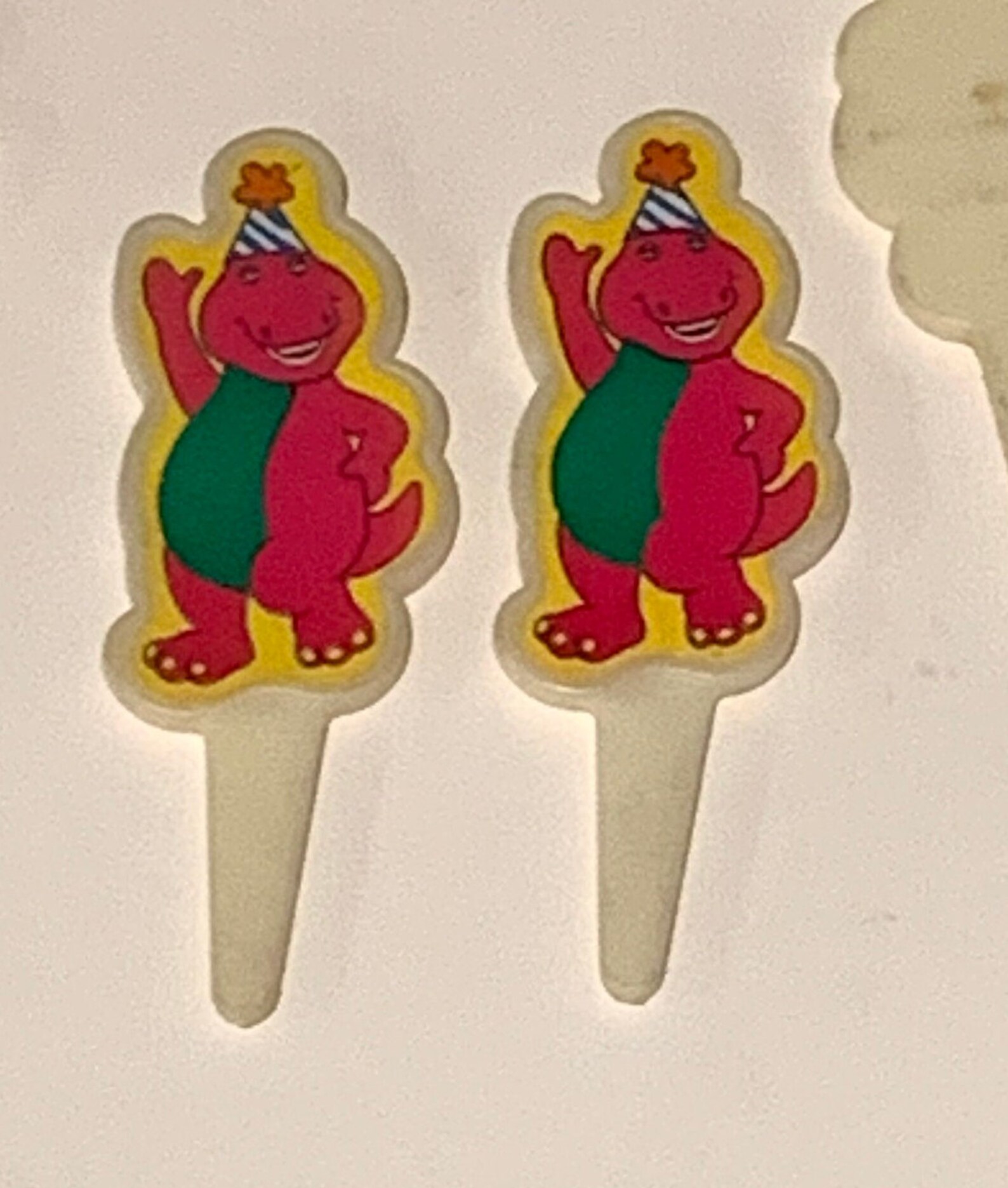 Vintage Barney Cup Cake Toppers Barney the Big Purple - Etsy