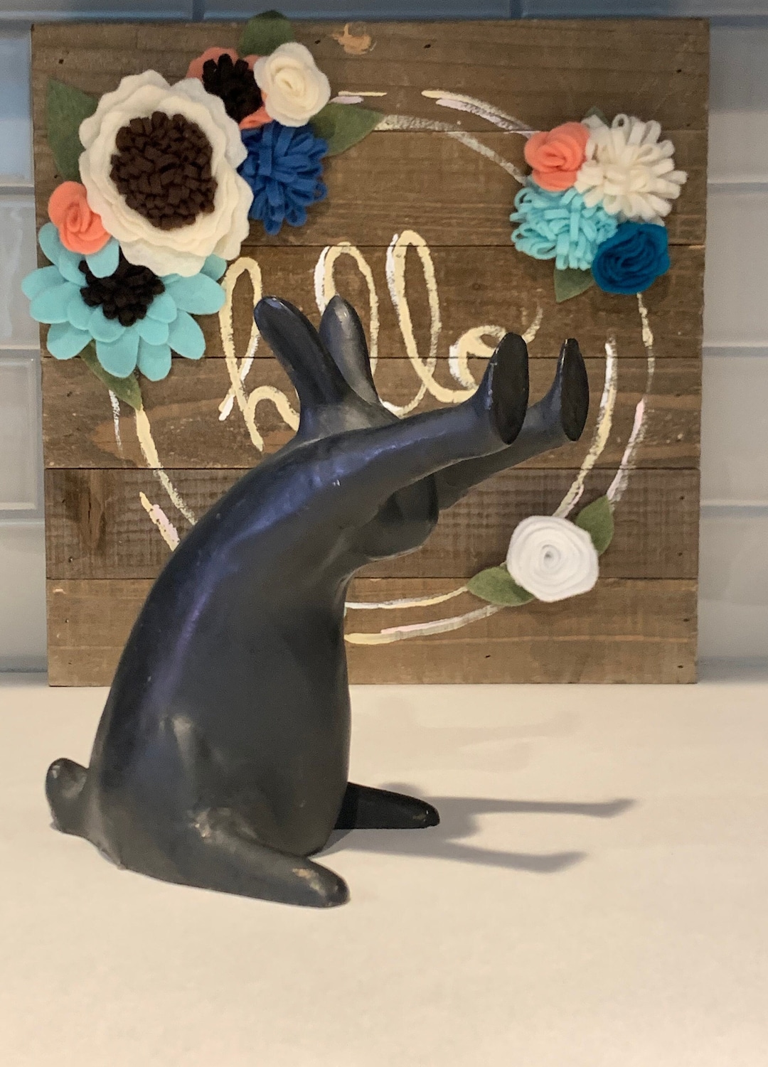 Vintage SPI Bronze Bunny Book Holder Bunny Door Stopper Bunny Home ...