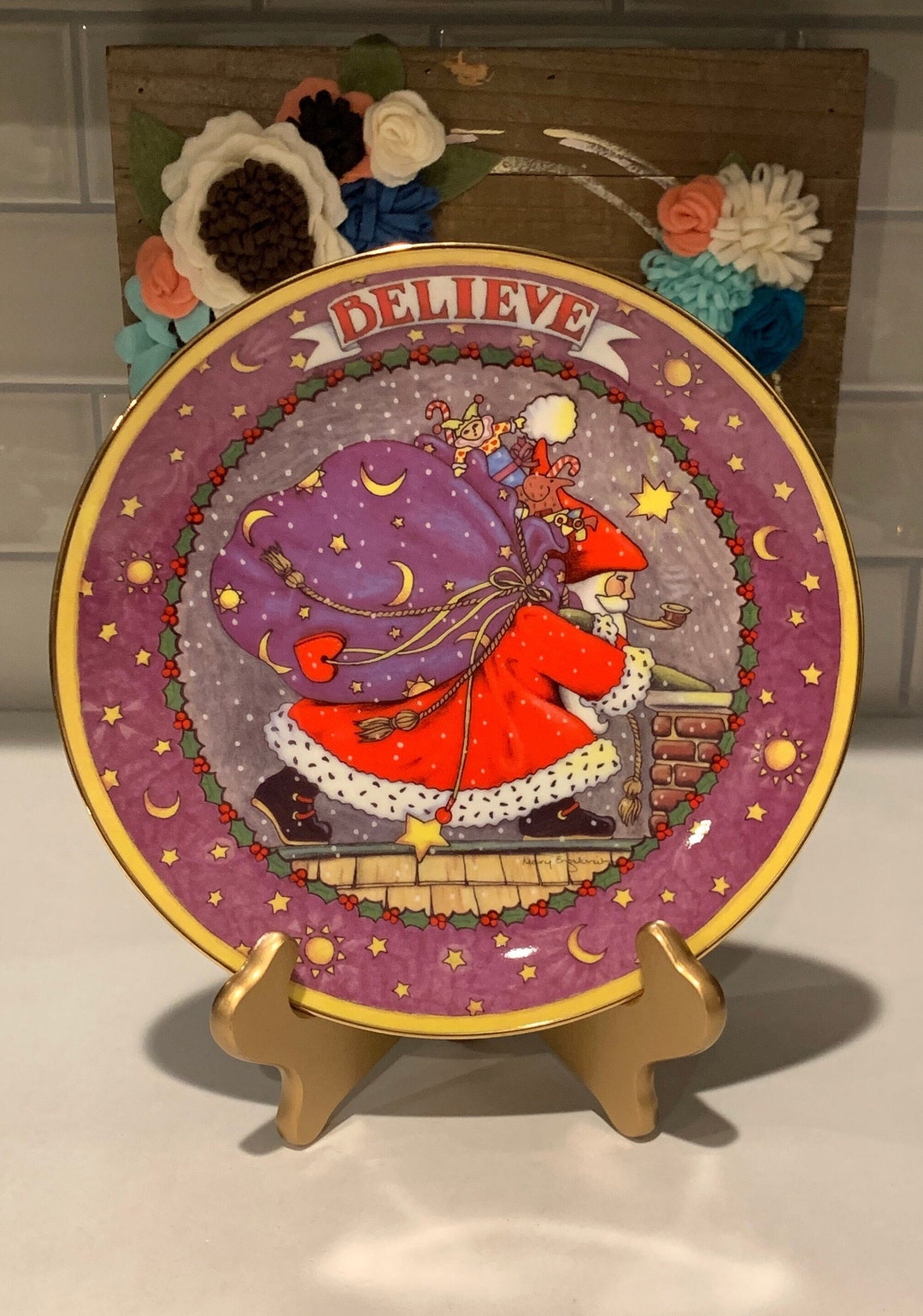 Mary Engelbreit Annual Plate, "believe With Your Whole Heart ...