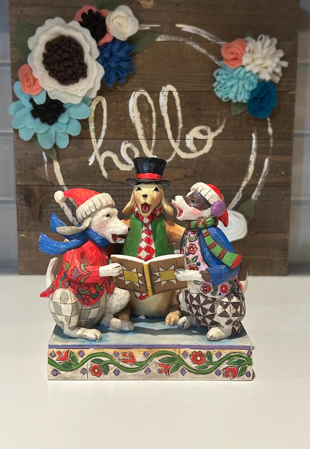 Jim Shore Caroling Canines Figurine: Collectable Christmas Dogs - Etsy