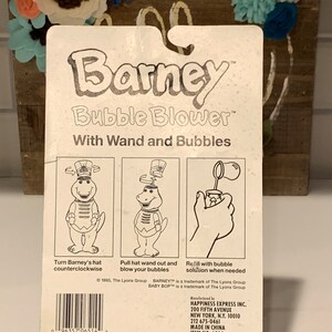 Vintage Barney Bubble Blower | Collectable Barney Toys | Barney Lover Gift - Etsy