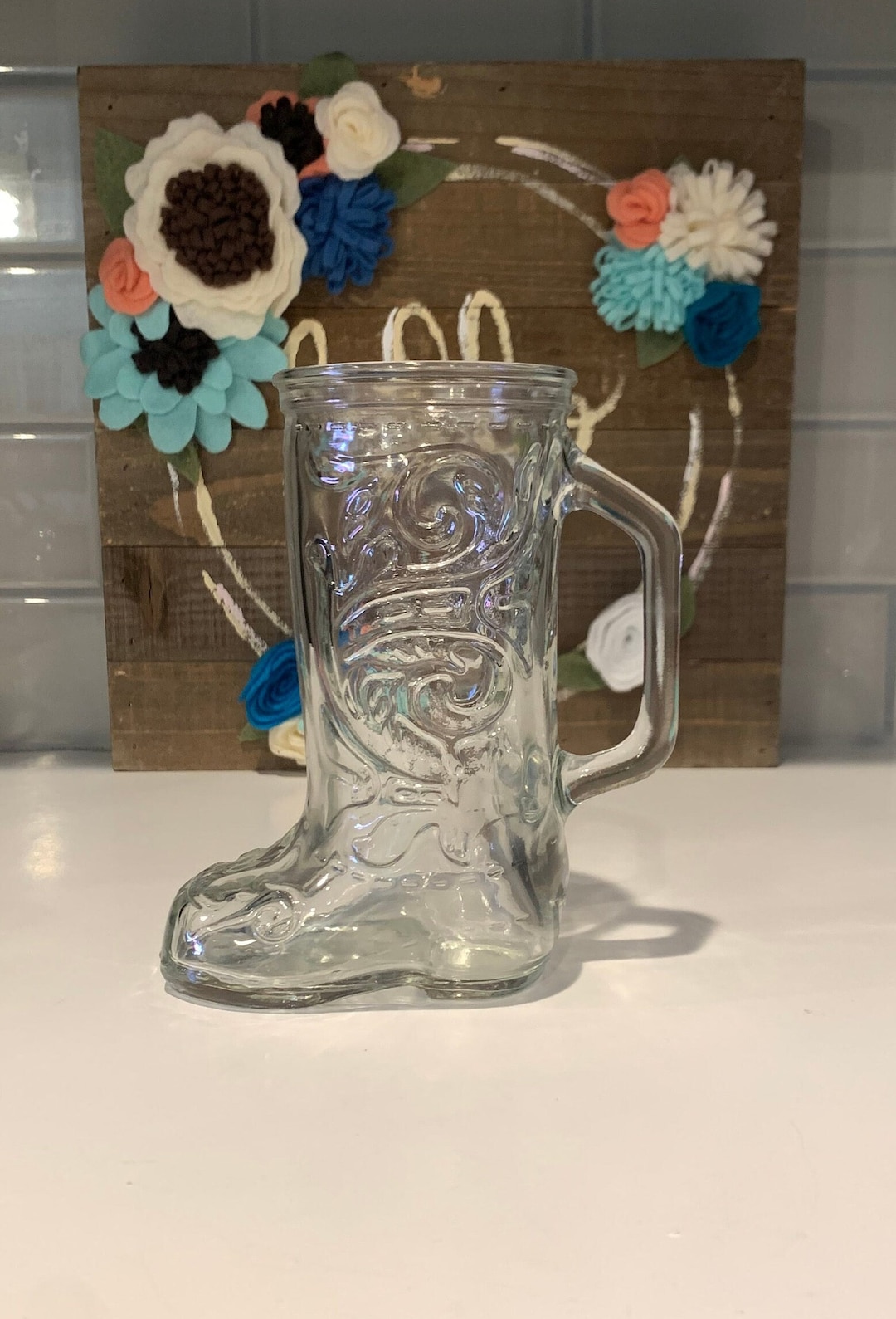 Glass Boot Beer Mug | Boot Barware | Glass Boot Beer Mug - Etsy
