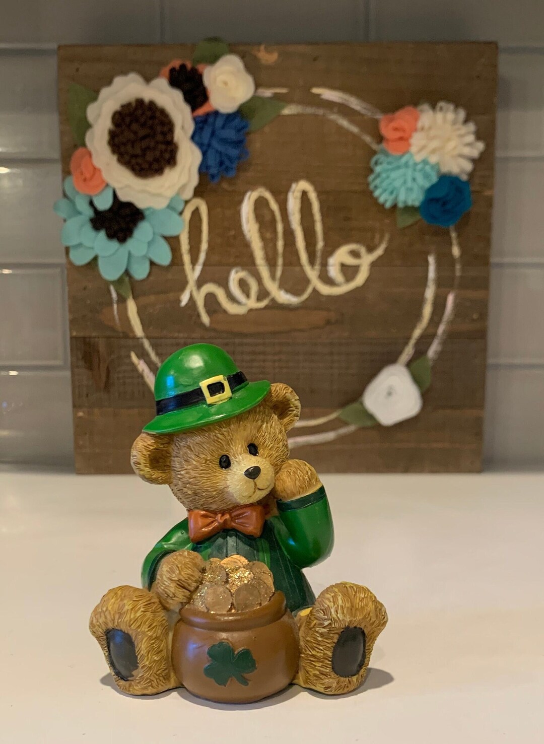 Teddy Bear Leprechaun | St. Patrick’s Day Decor - Etsy