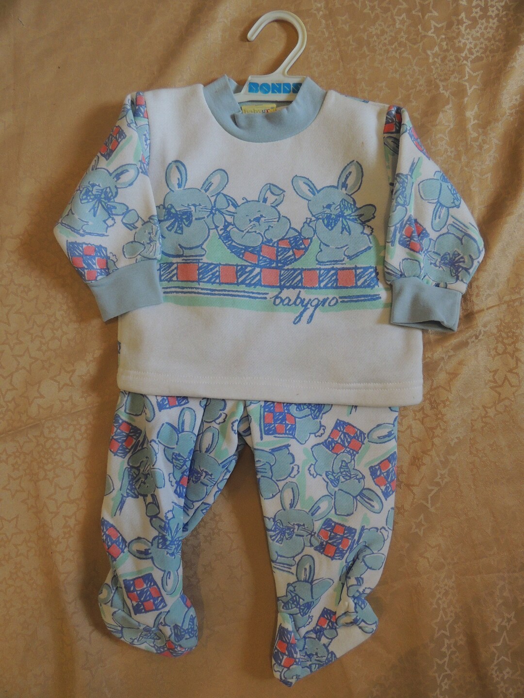 Vintage BONDS Babygro, Fleece Rabbits, Size 0 Two-piece Set - Etsy