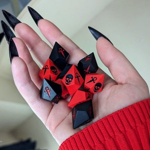 Vampire the Masquerade Dice Set, Hunger Dice : Handmade Faux-stone ...