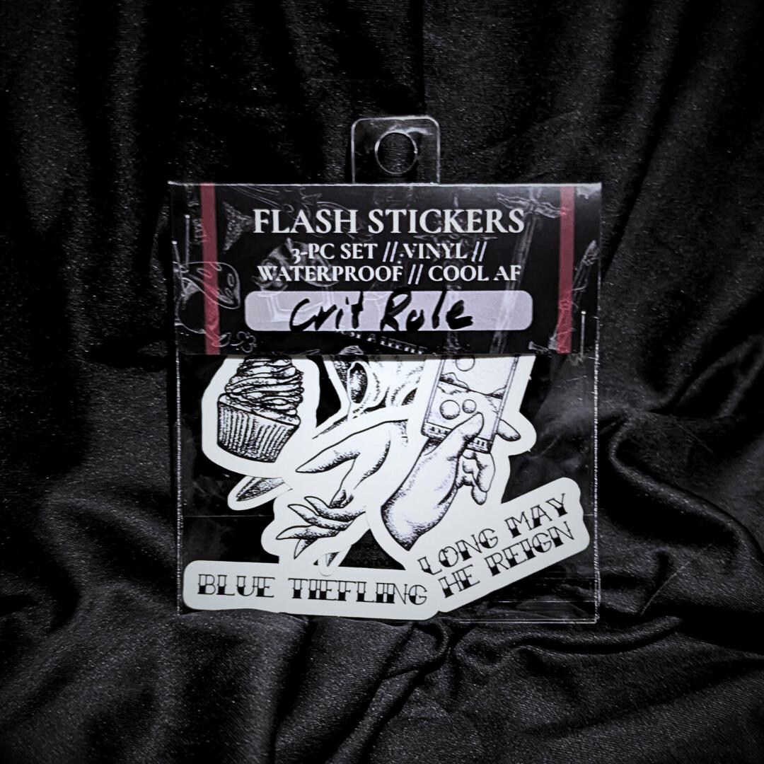 Flash Pack - Crit Role Tattoo Style Stickers - Bells Hells, Mighty Nein ...