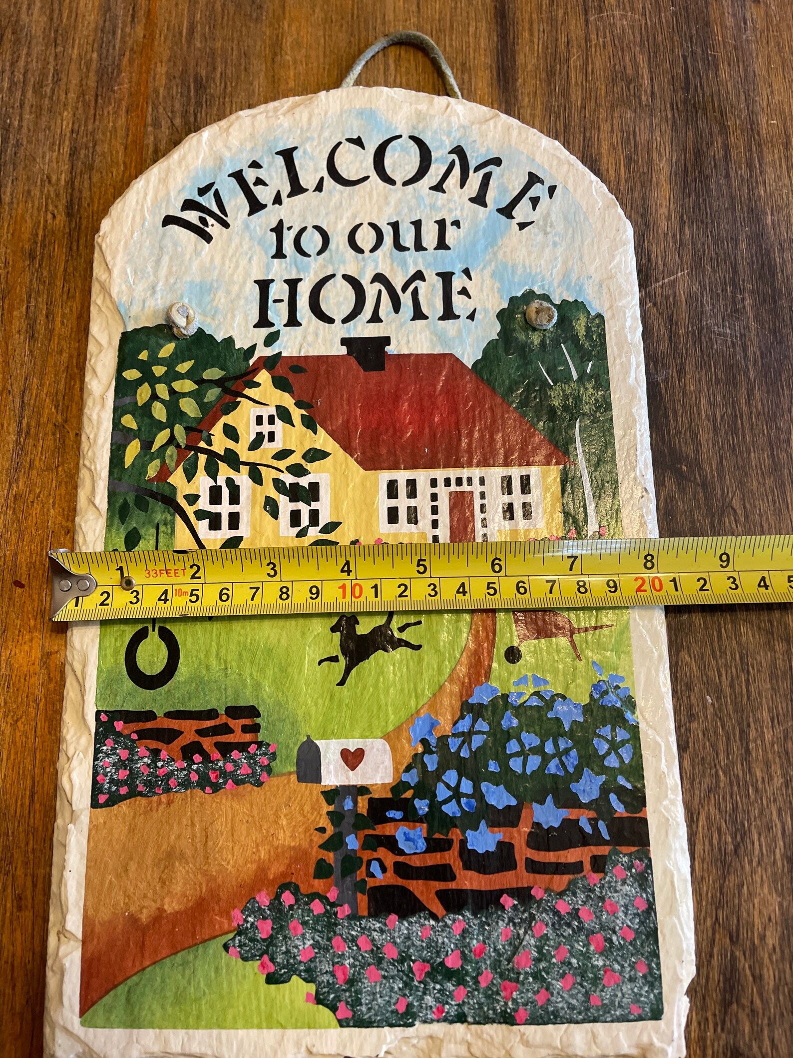 Hand Painted Slate Welcome Sign 13x8 | Etsy