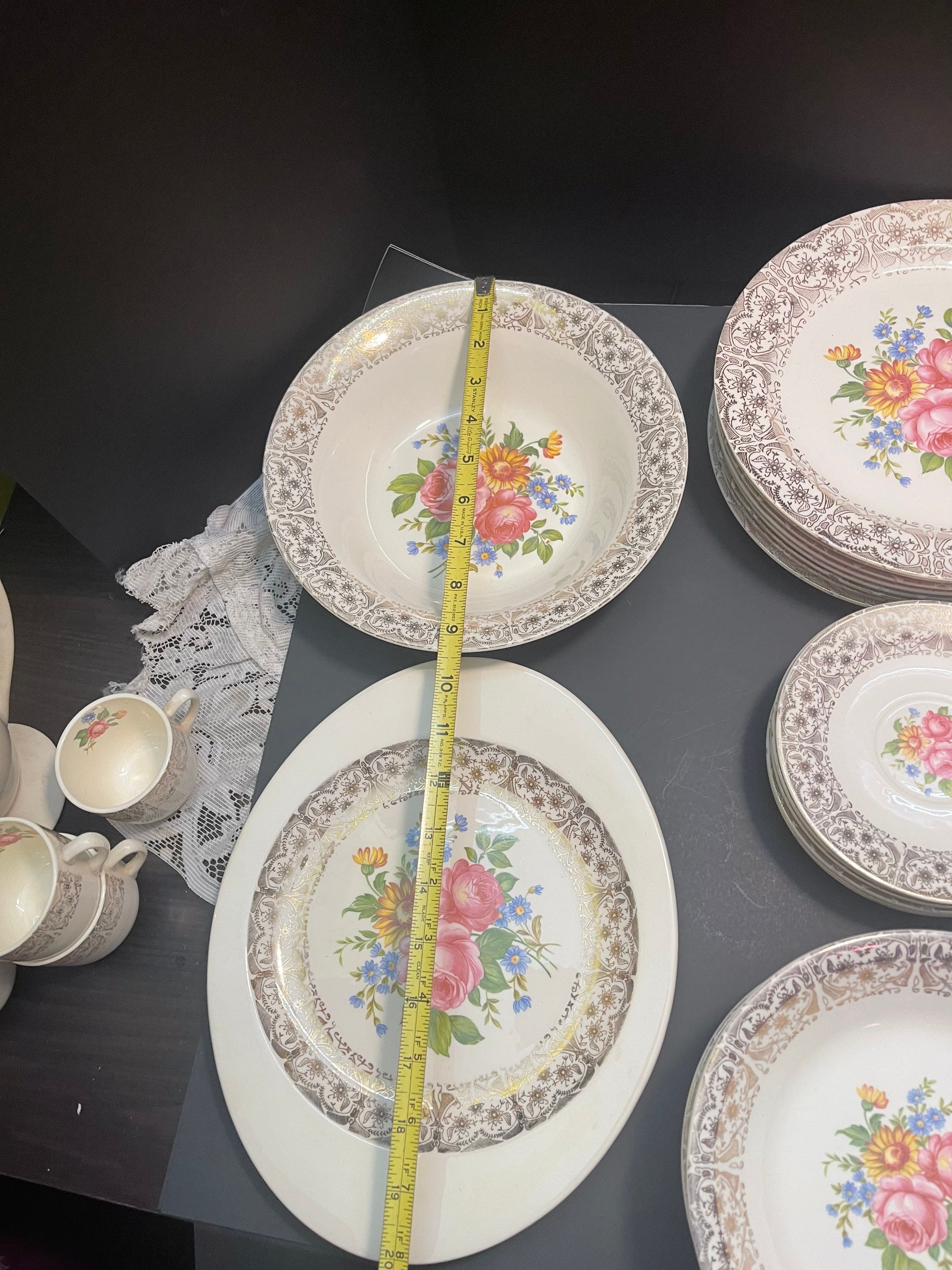 Vintage Everbrite Crochet Bread & Butter Plate Salad Dinnerware Dinner ...