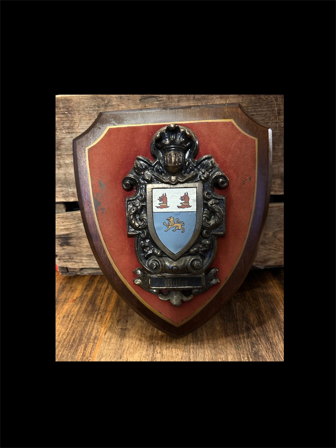 Vintage Coat of Arms Miller Clan on Wood Shield Scotland Lion - Etsy