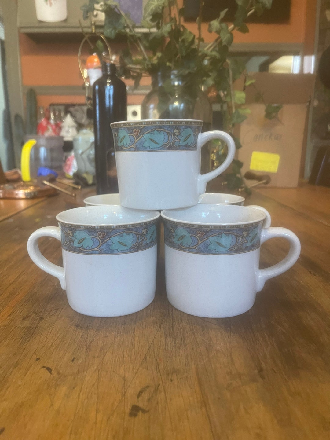 Vintage Studio Nova Village Trail Cups Mugs Set of 5 - Etsy