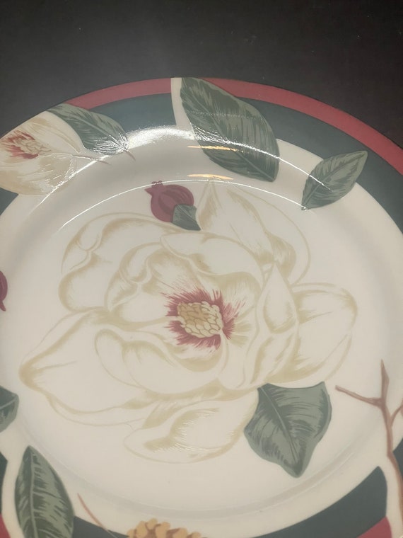 Tienshan Fine China Magnolia Pattern Set of 4 Dinner Plates 10.5 ...