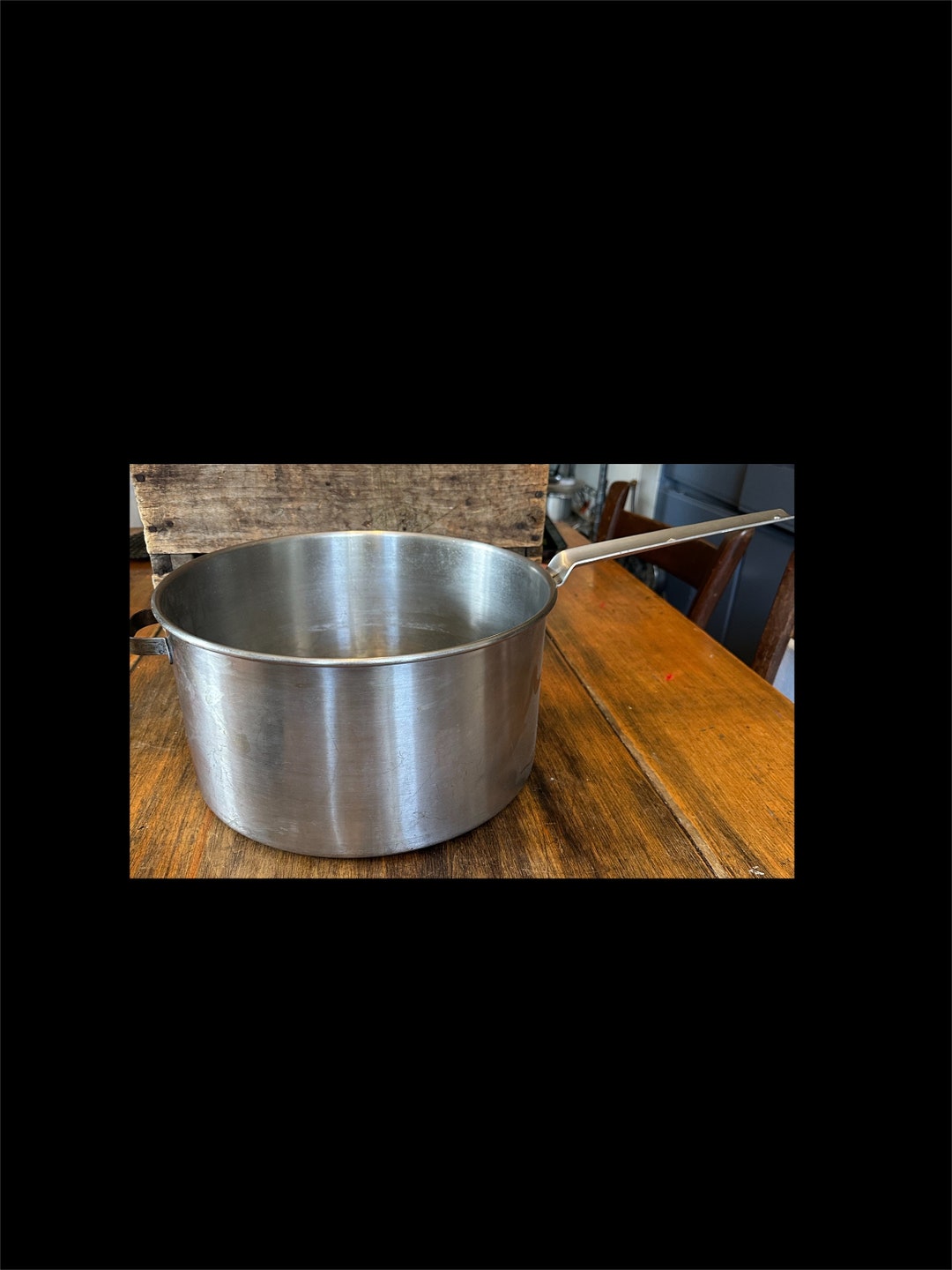 HUGE 4 GAL Vintage USN Mess Stock Pot W/ Handle Navy Stainless - Etsy