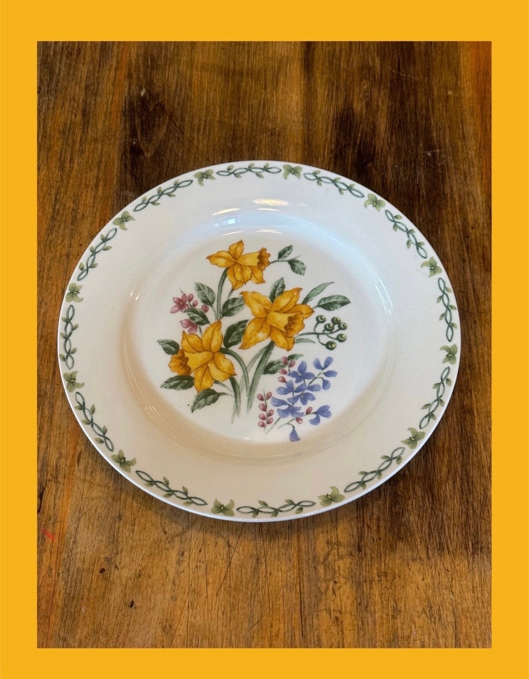 Floral Garden by Thomson Pottery Dinner Plate Daffodils 10.5 - Etsy