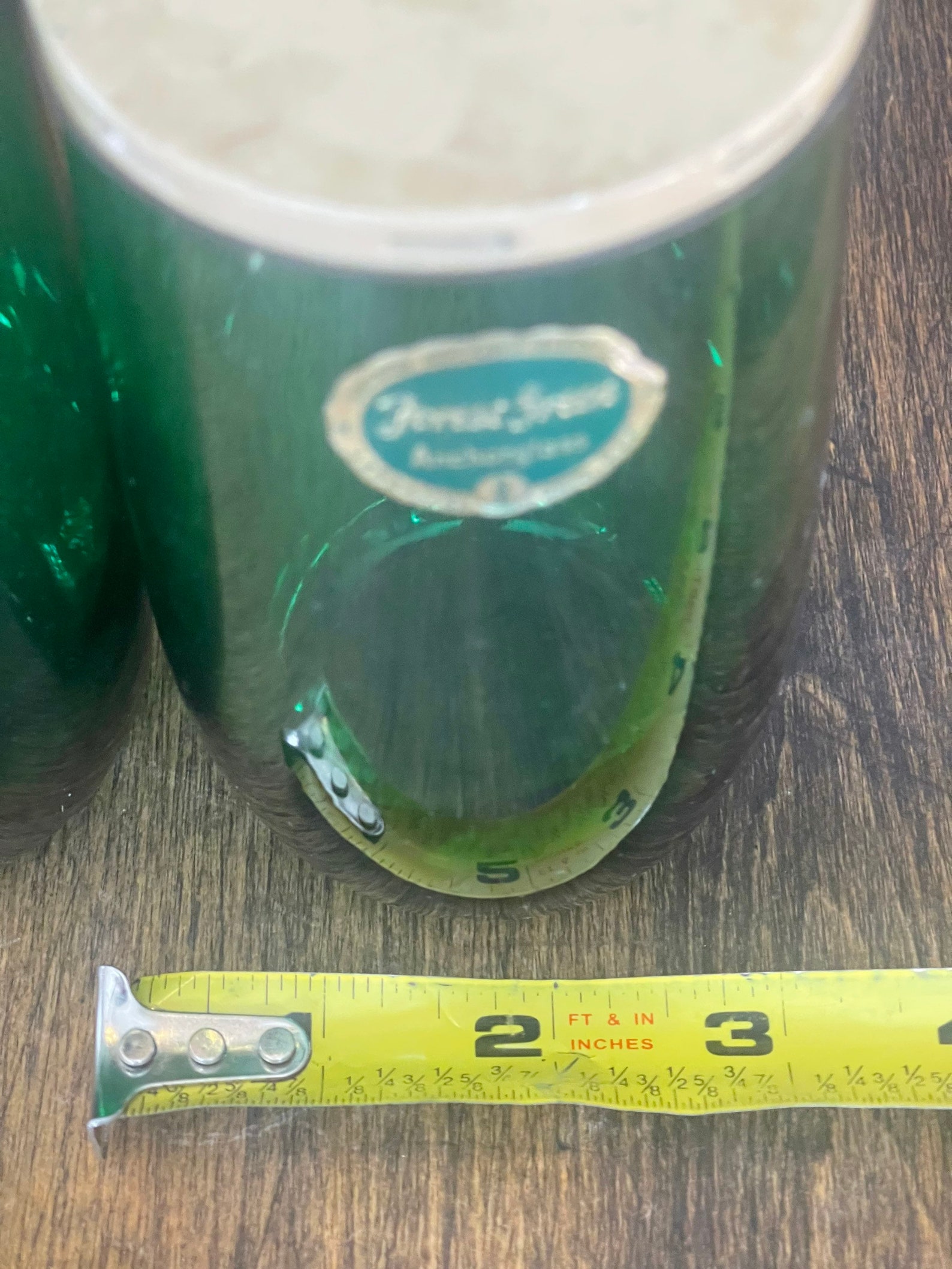 Vintage Anchor Hocking Forest Set of 2 Green Roly Poly Round - Etsy