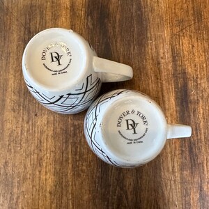 Dover & York Black and White Geometric Pattern Ceramic Mugs Cups New ...