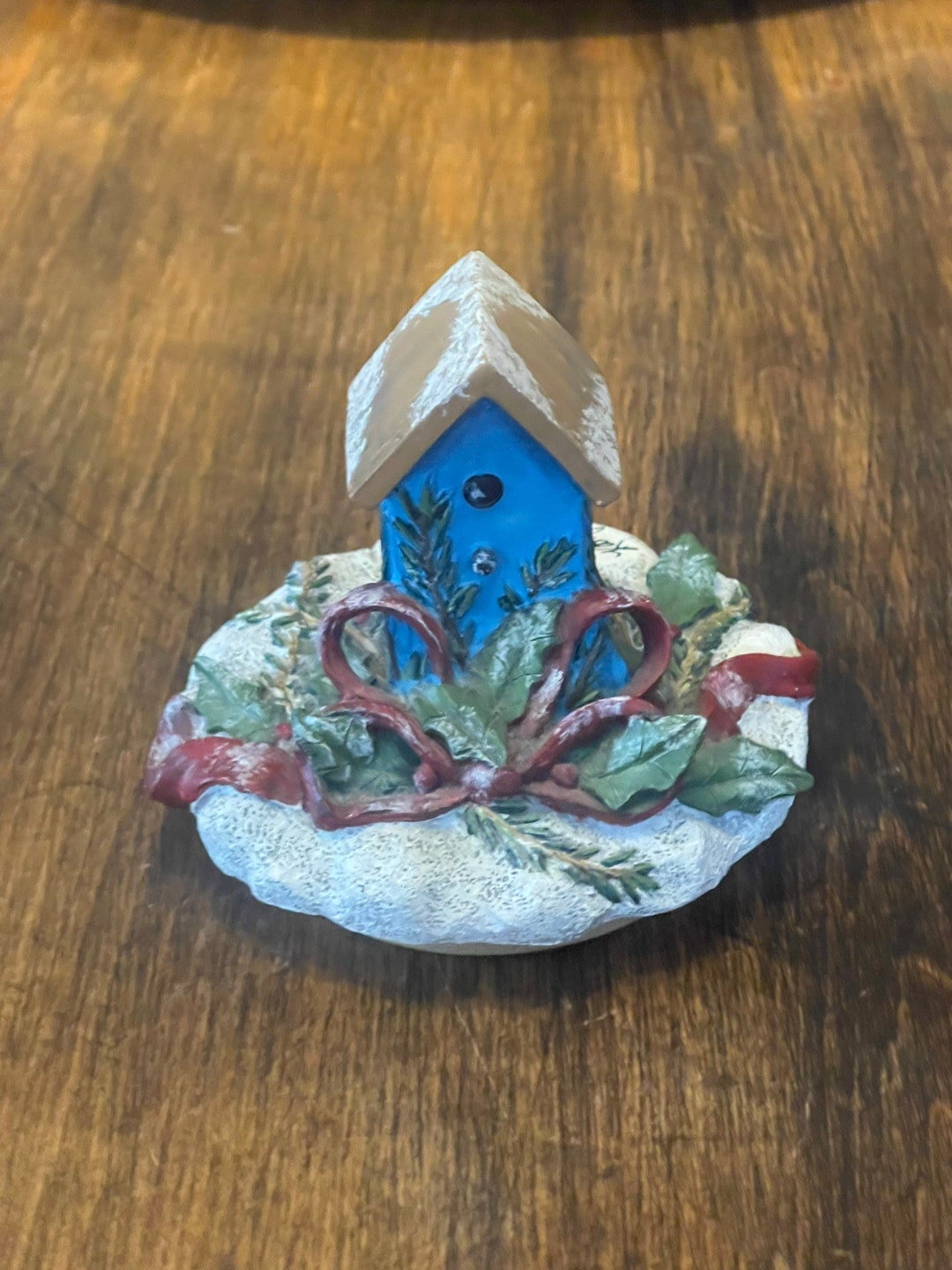 The Kathy Hatch Collection Candle Topper Holiday Winter Birdhouse - Etsy