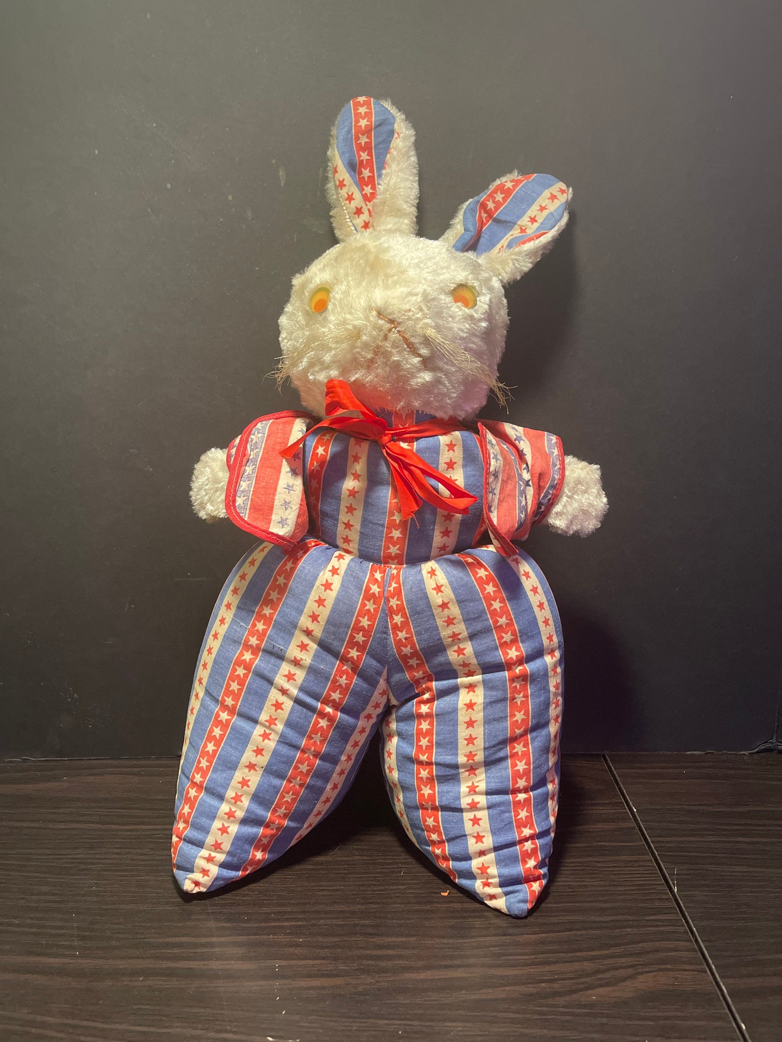 Vintage Antique Patriotic Bunny Rabbit Plush Stuffed Animal | Etsy