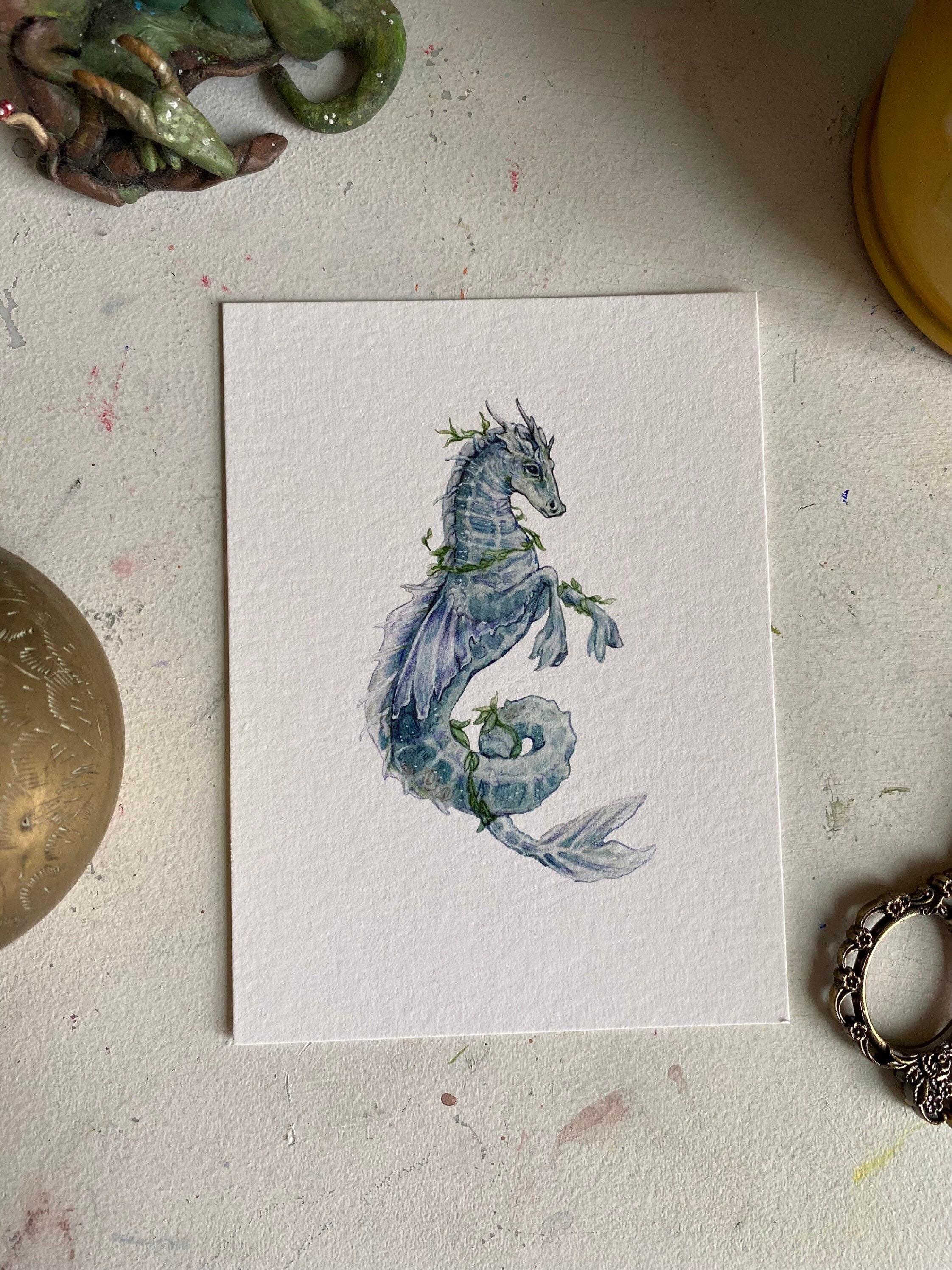 Hippocampus Mythology Drawings