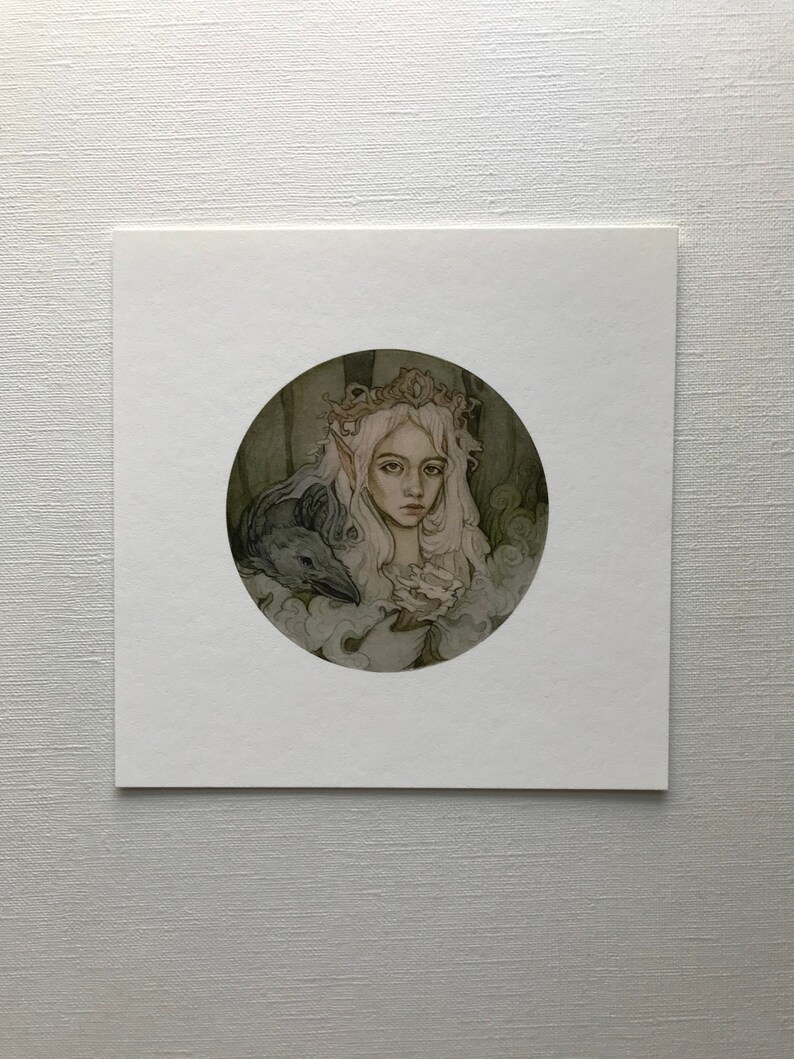 Woodland Fae Princess Print Fantasy Fairytale Forest - Etsy