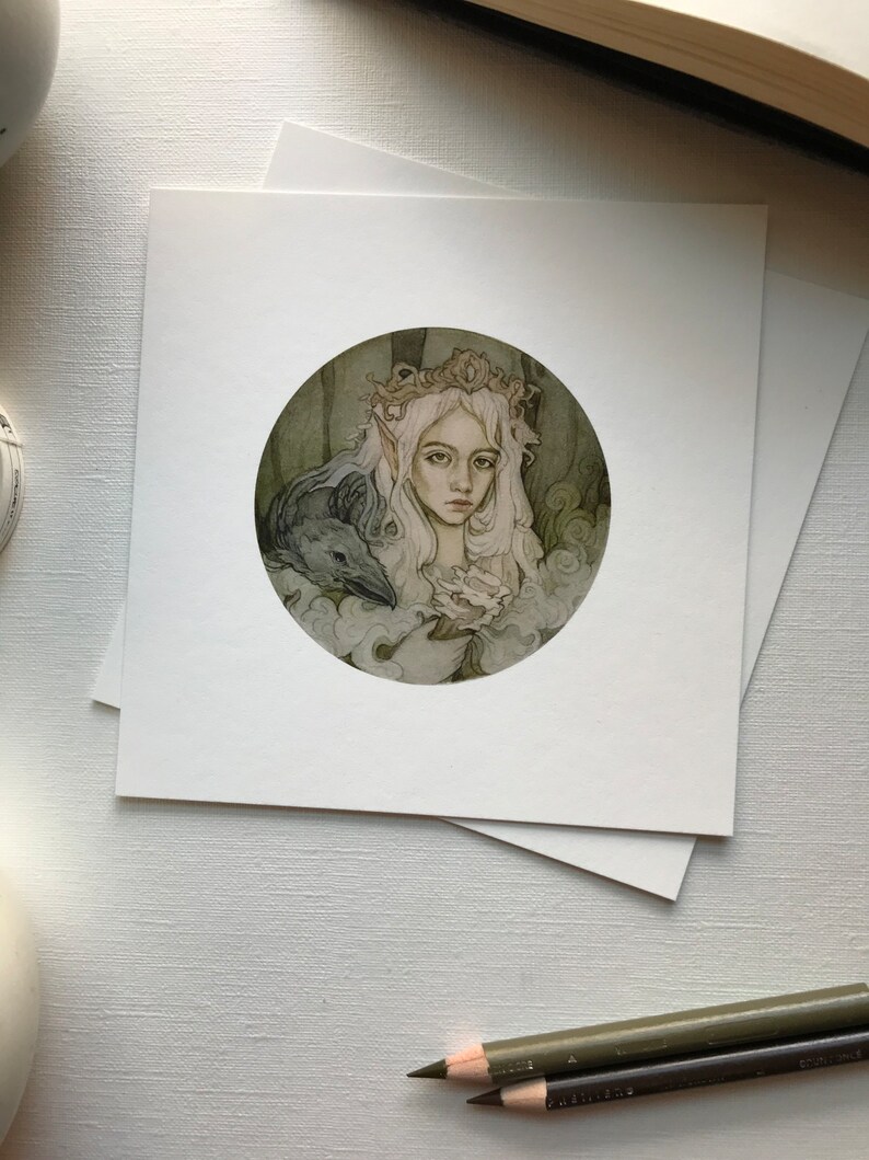 Woodland Fae Princess Print Fantasy Fairytale Forest - Etsy