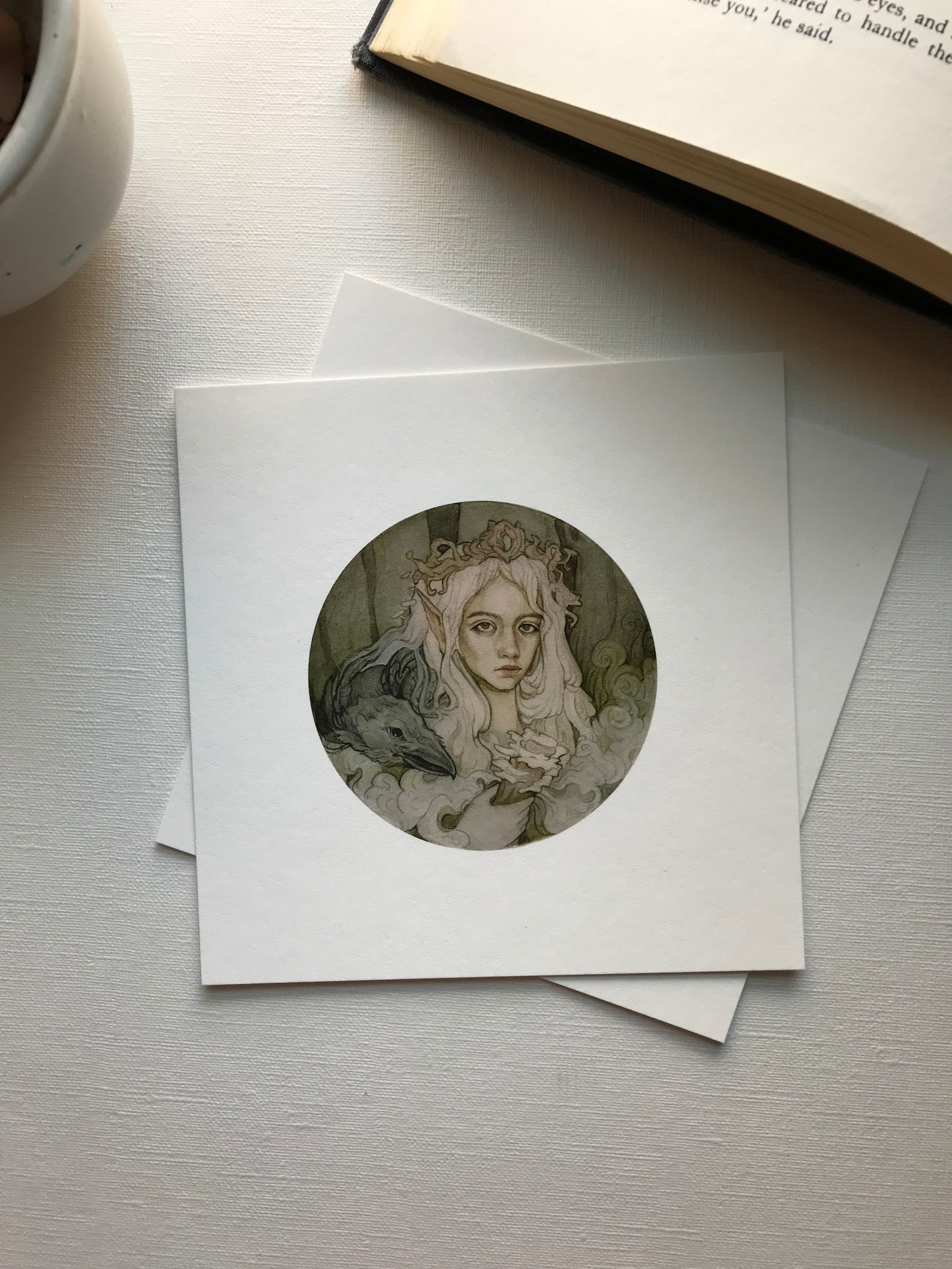 Woodland Fae Princess Print, Fantasy, Fairytale, Forest, Magical ...