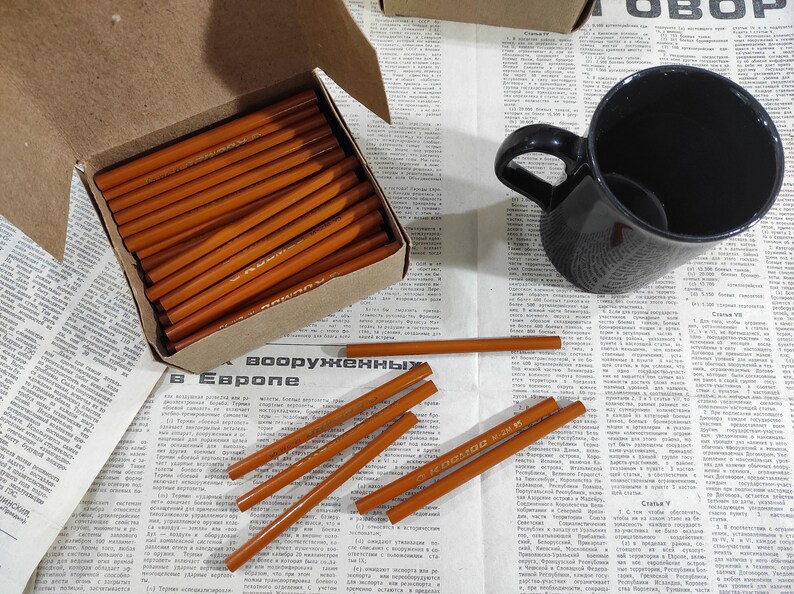 100 Soviet Vintage Pencils "space" - Etsy