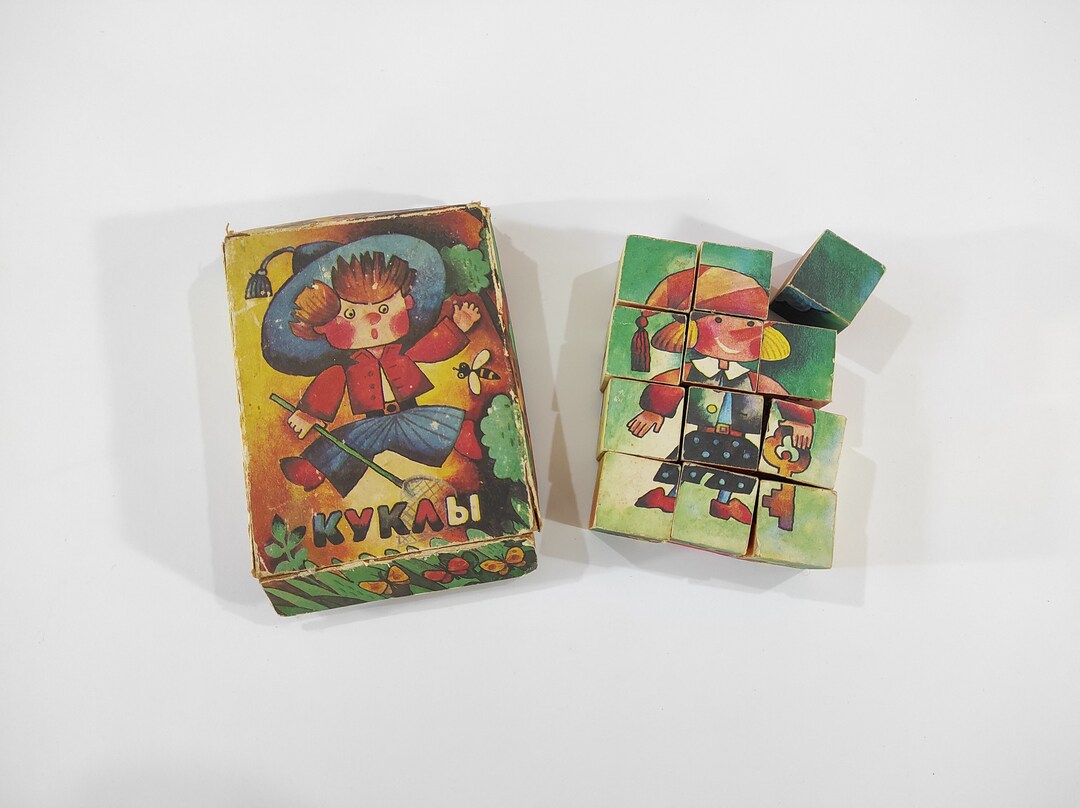 Soviet Vintage Children's Cubes, "dolls" - Etsy
