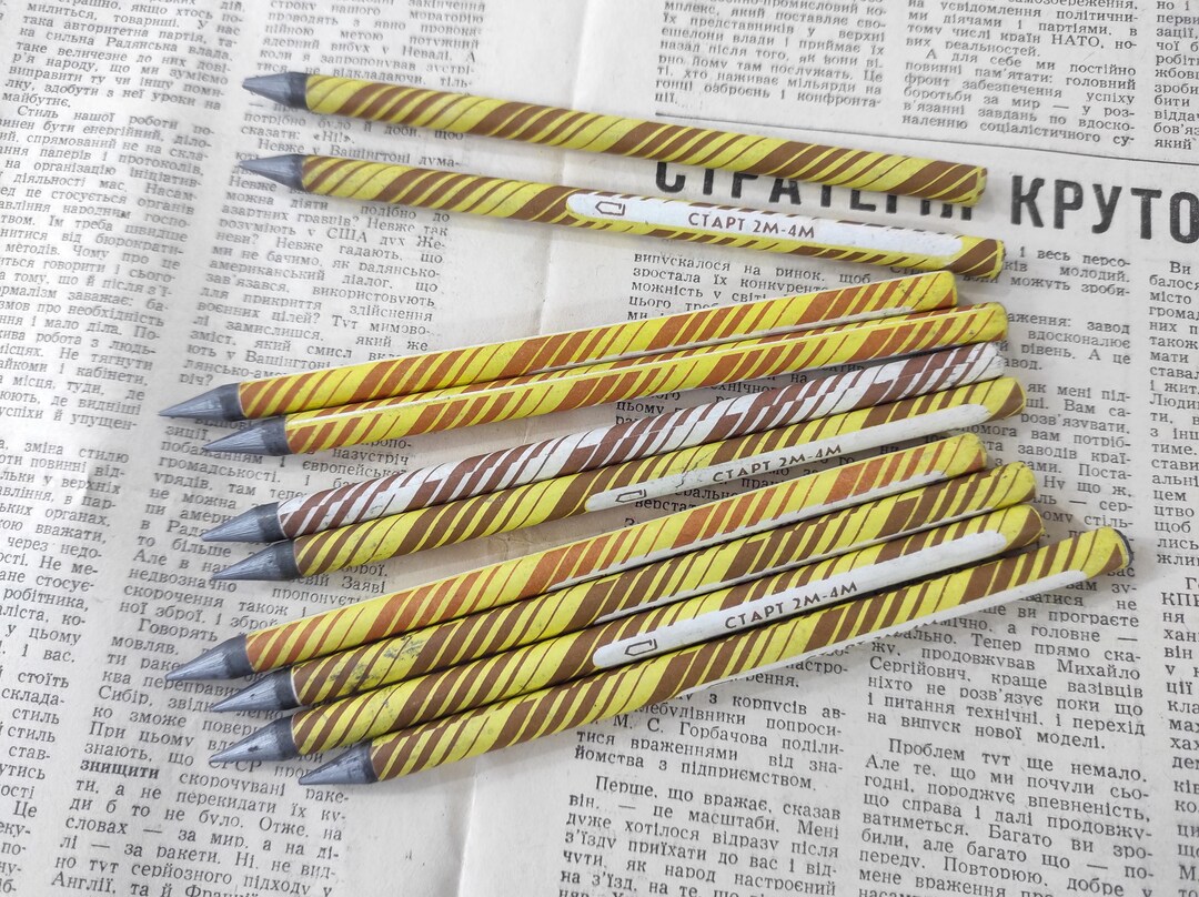 10 Soviet Vintage Pencils "start" - Etsy