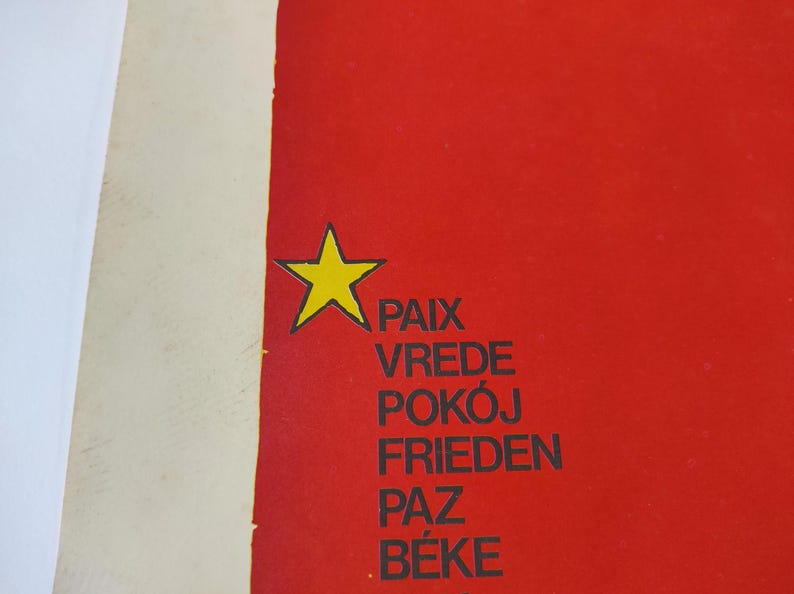 Soviet Propaganda Poster "peace" 1984 - Etsy