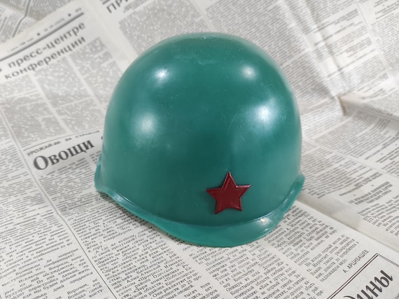 Soviet children's toy plastic helmet - Gem