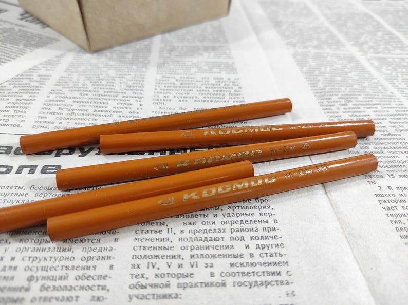 100 Soviet Vintage Pencils "space" - Etsy
