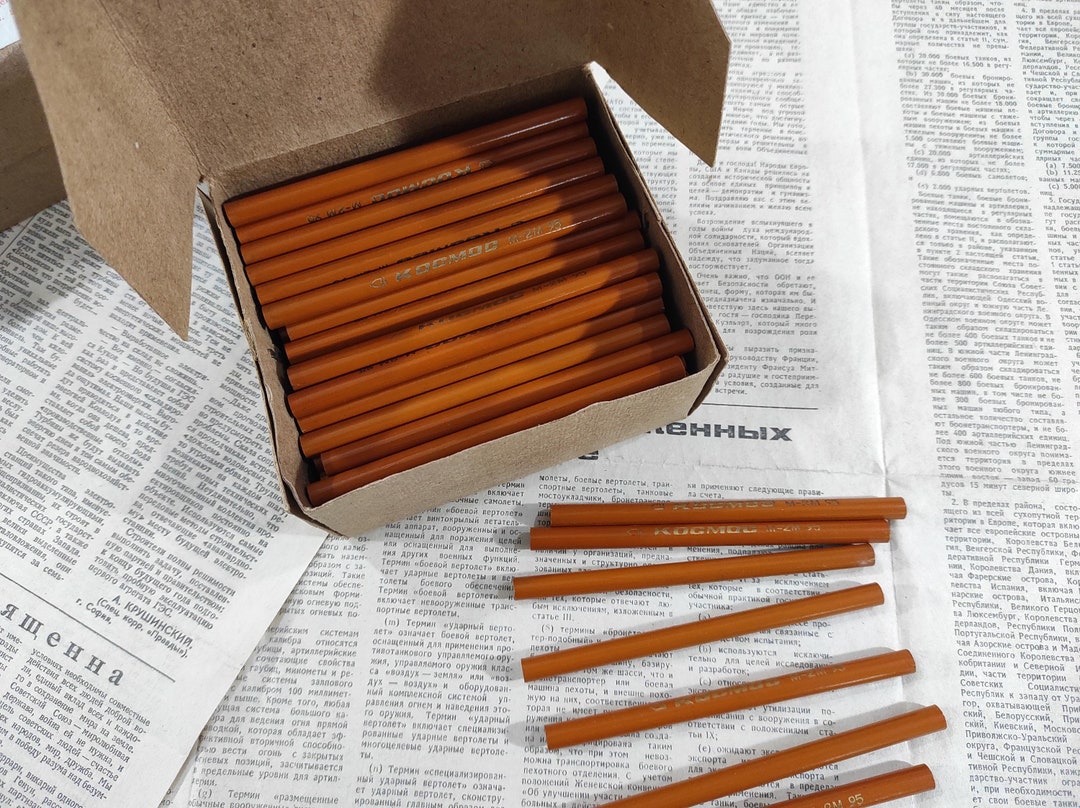 100 Soviet Vintage Pencils "space" - Etsy