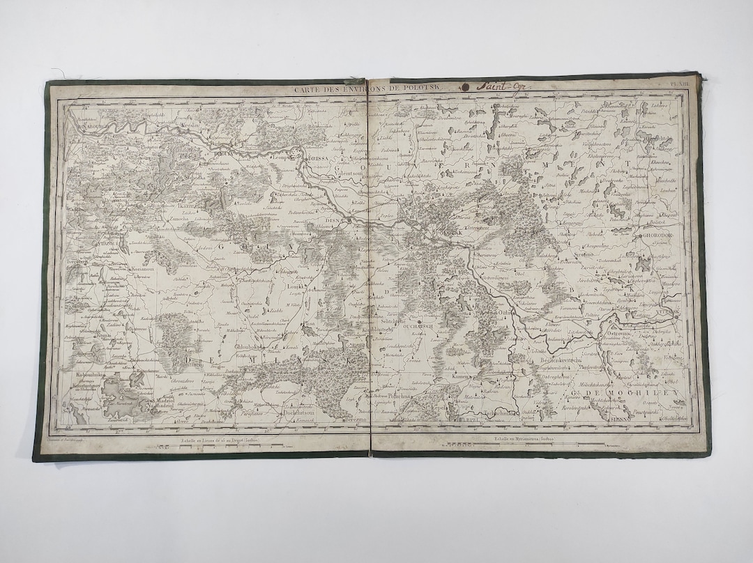 Pre-soviet Military Map Region of the Polotsk City - Etsy