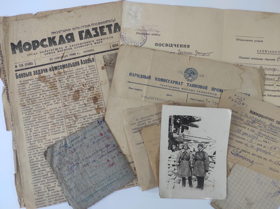Set of USSR Papers From the WWII Period - Etsy