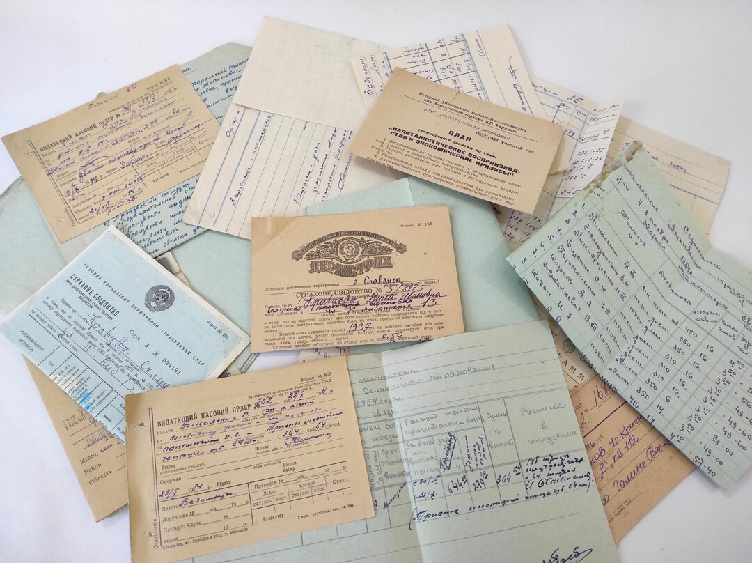 20 Soviet Documents - Etsy