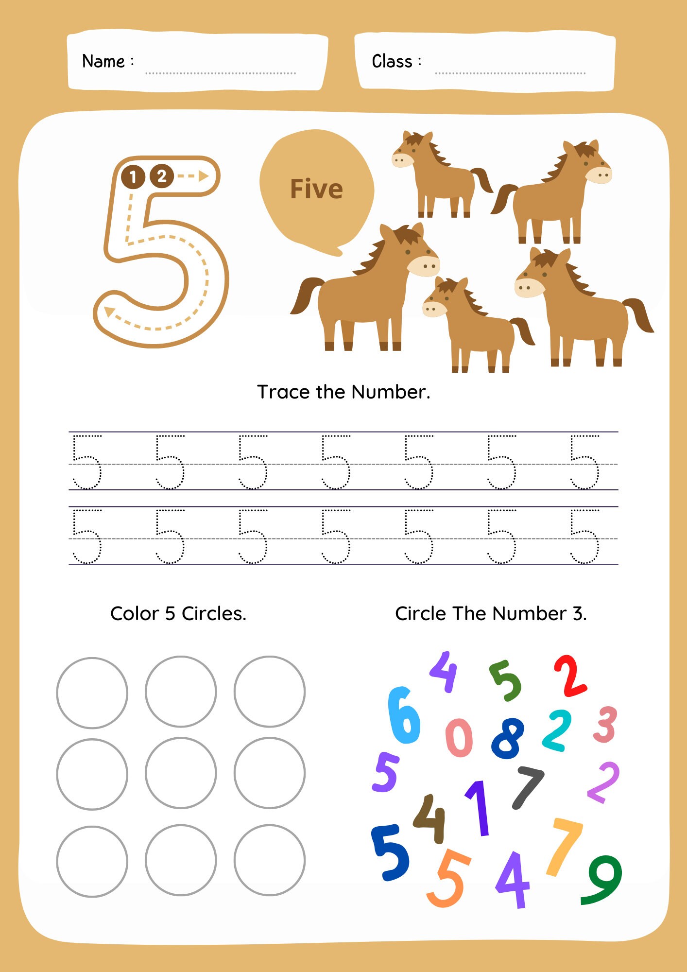 1-9 Number Tracing Worksheets - Printable Digital Downloads PDF for ...