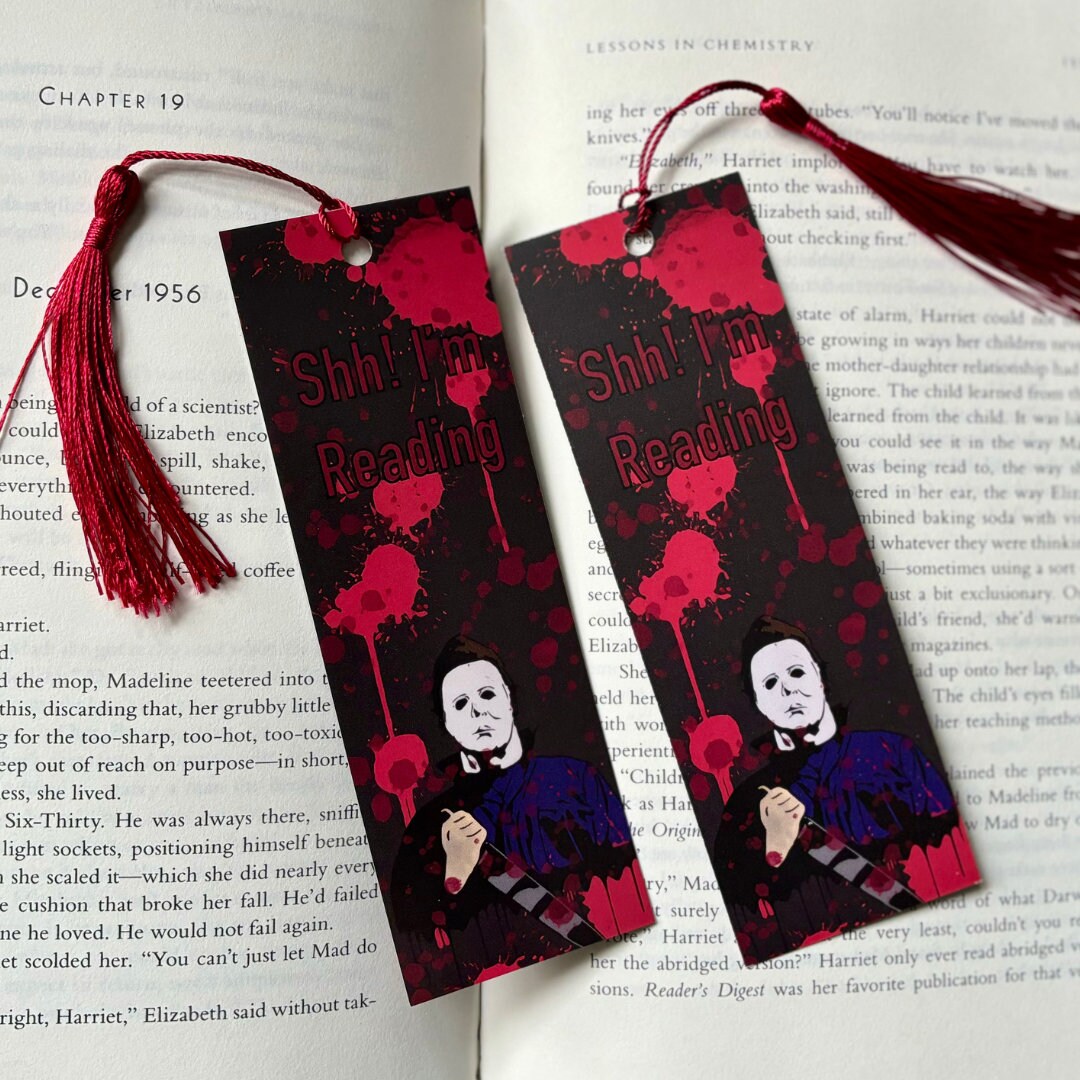 Michael Myers Bookmark / Shh Im Reading / Reading Gift / Bookish ...