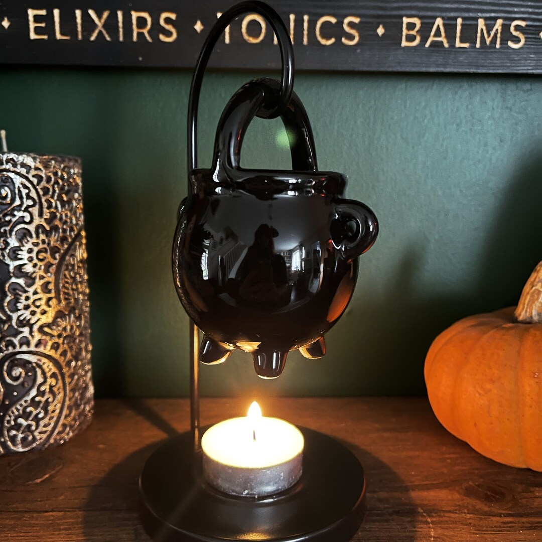 Hanging Cauldron Burner Ceramic Oil Burner Wax Melts and Essential Oils ...