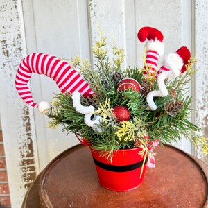 Elf Legs Centerpiece, Christmas Elf Centerpiece, Elf Table Centerpiece ...