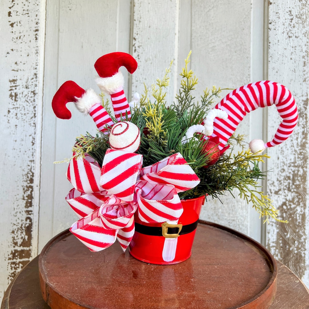 Elf Legs Centerpiece, Christmas Elf Centerpiece, Elf Table Centerpiece ...