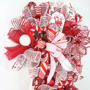 Christmas Candy Swag Christmas Candy Cane Door Hanger Red - Etsy
