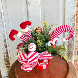 Elf Legs Centerpiece, Christmas Elf Centerpiece, Elf Table Centerpiece ...