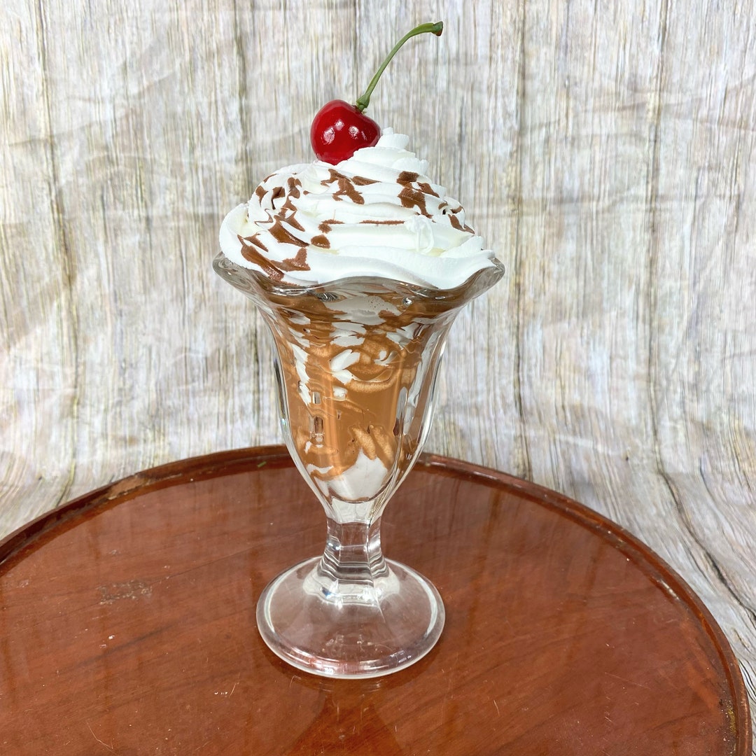 Chocolate Ice Cream Sundae Fake Food Sundae Faux Ice Cream Sundae
