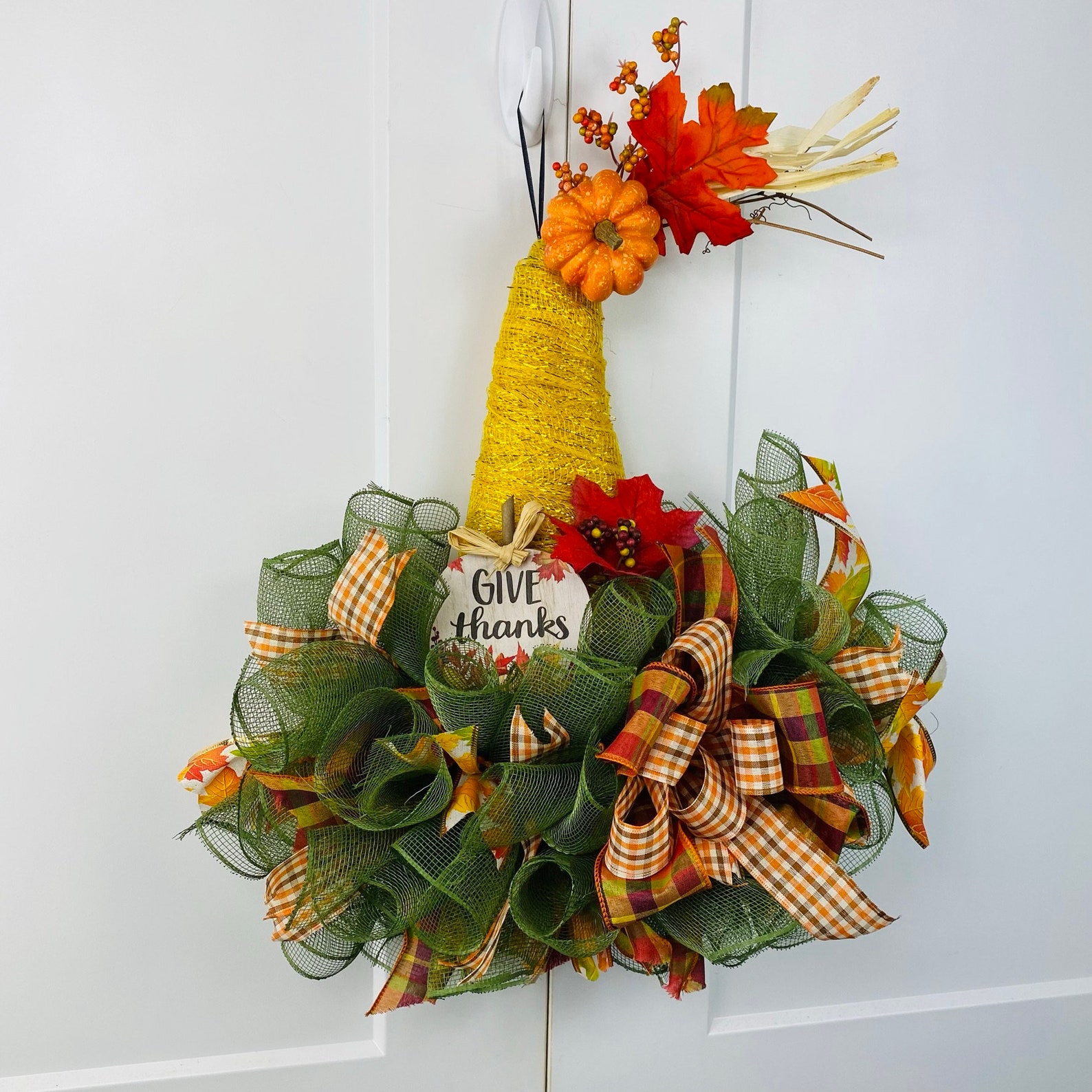 Fall Scarecrow Hat Autumn Scarecrow Door Hanger Fall Harvest - Etsy