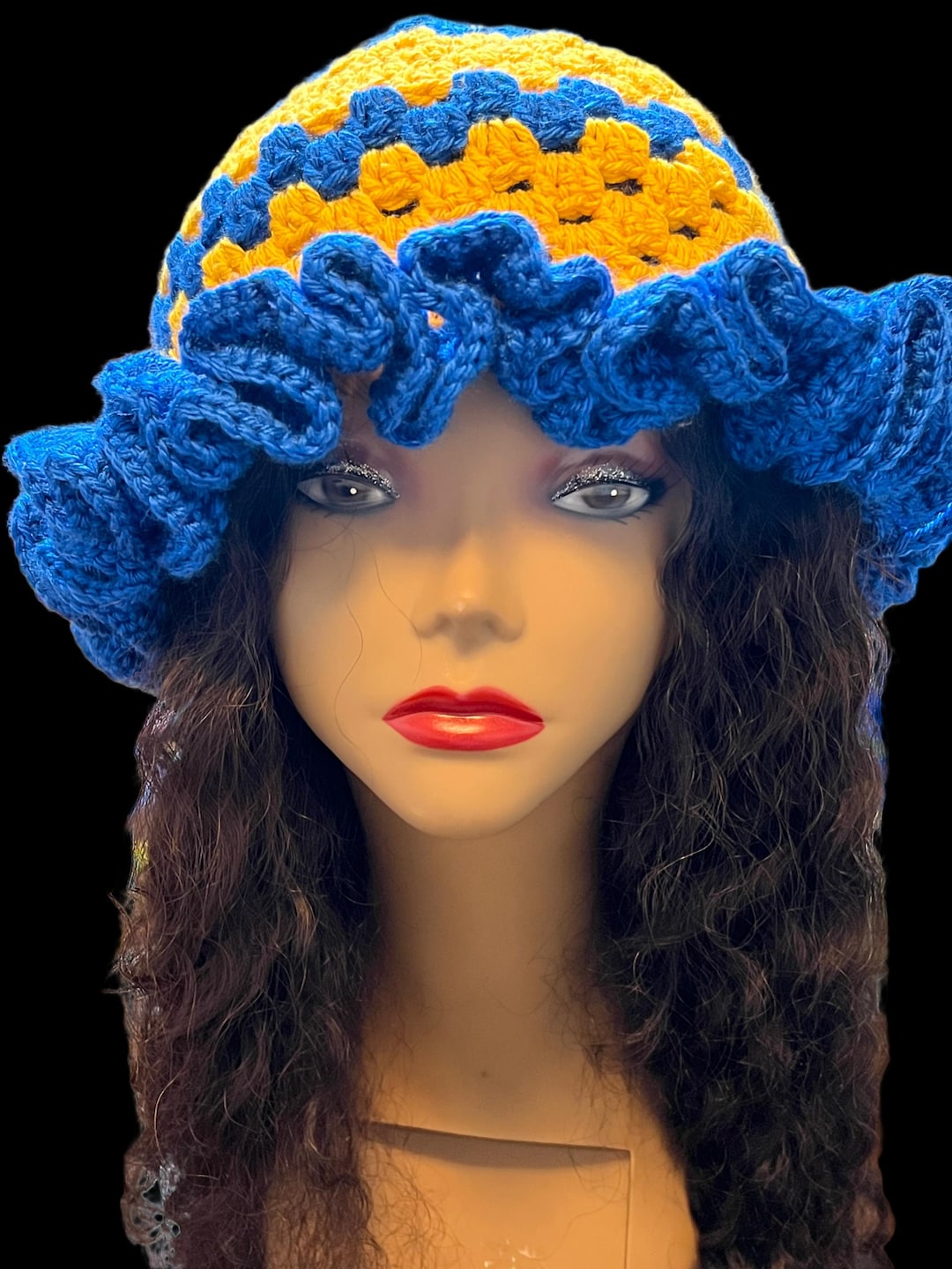 Ruffled Granny Square Bucket Hat Inspired by Sigma Gamma Rho - Etsy