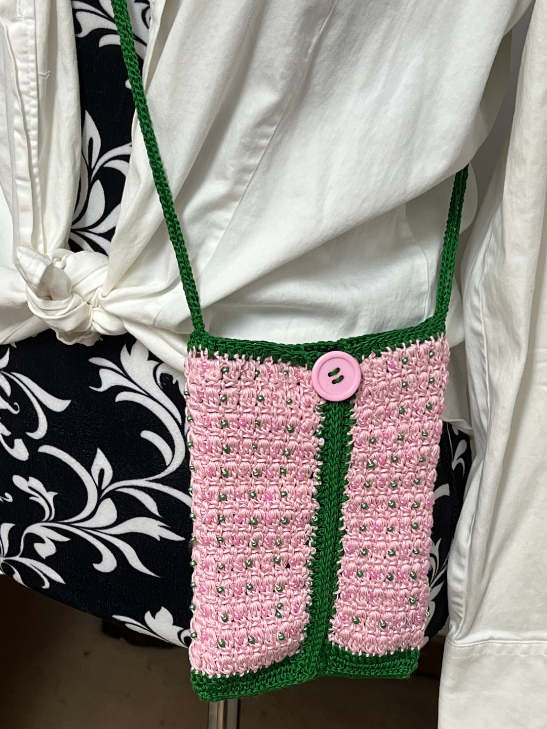 Crossbody Cellphone Pouch and Jeweled Stylus Inspired by Alpha Kappa ...